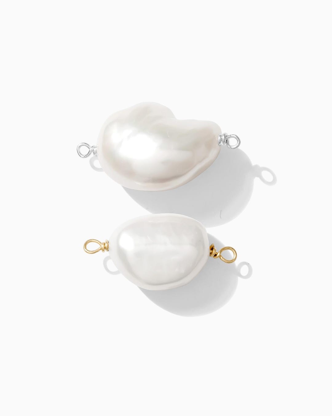 Pearl Connector Freshwater Charm, Sterling Silver, Pearl Bracelet ...