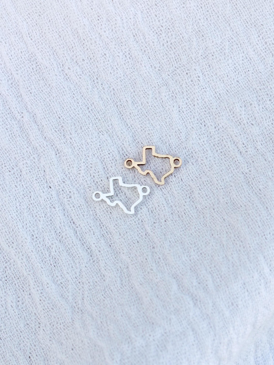 Texas Connector Charm, 10.2 Mm, Sterling Silver, 14k Gold Filled ...