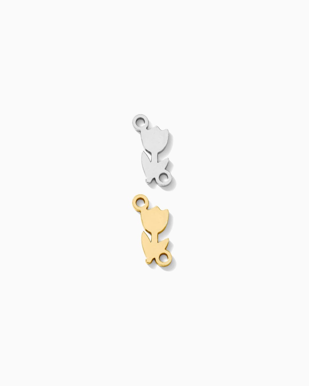 Tulip Connector Charm, 8.8x3.85mm, Sterling Silver, 14k Gold Filled ...