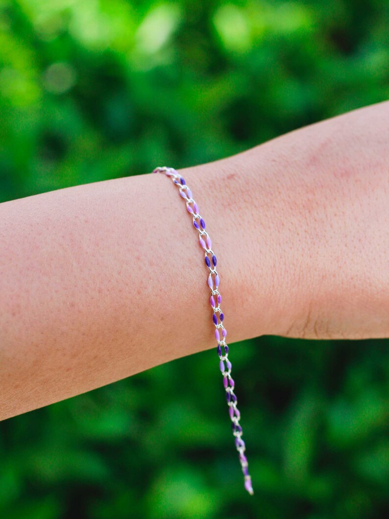 Lavender Purple Enamel Chain, Purple Colored Chain, Footage Chain ...