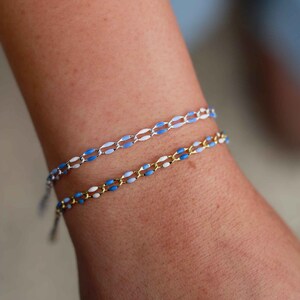 Winter Wonderland Enamel Chain, Blue, White, Light Blue Colored Chain ...