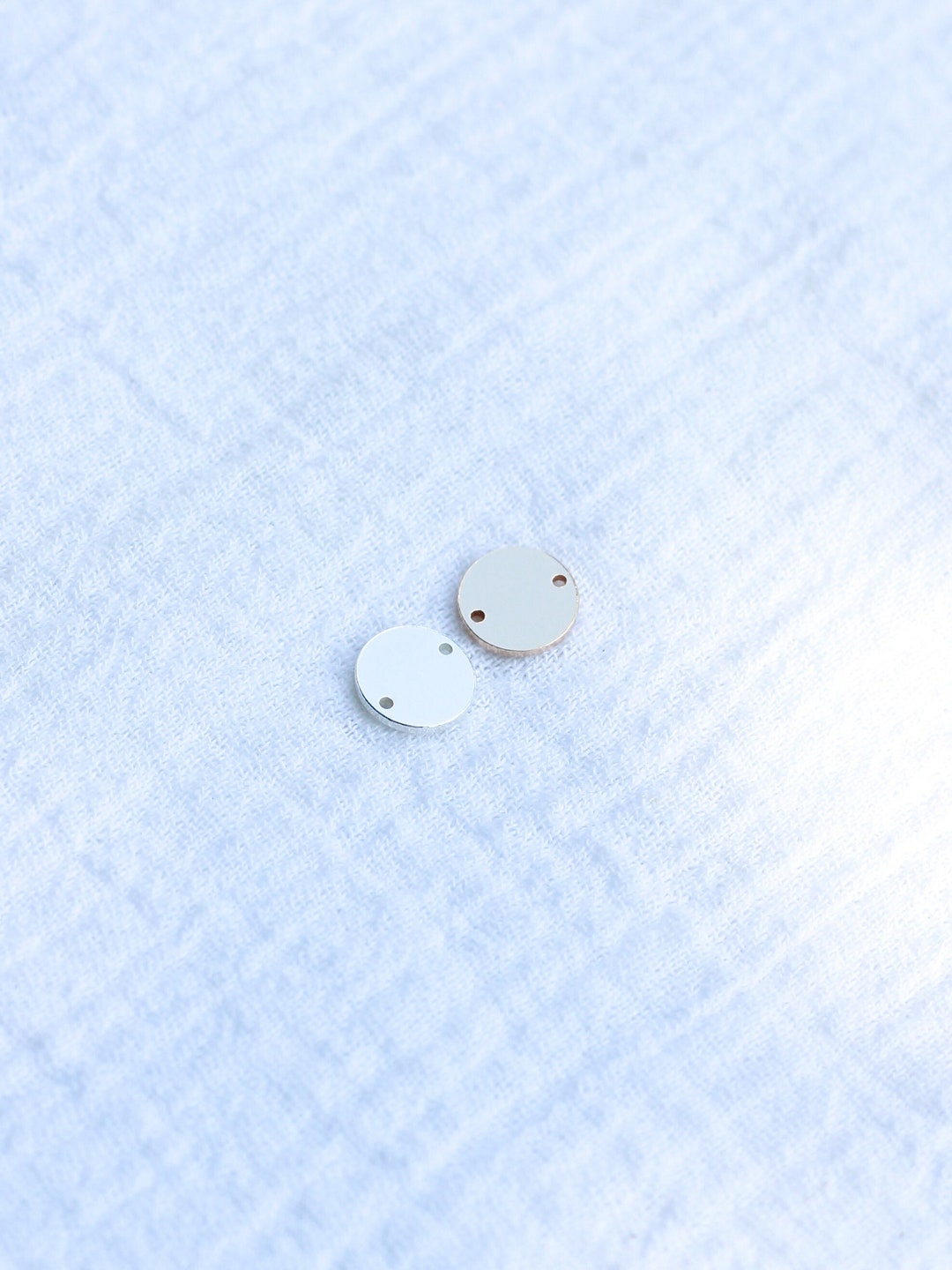 8mm Circle Disc Connector Blank, Gold Filled, Sterling Silver, Disc ...