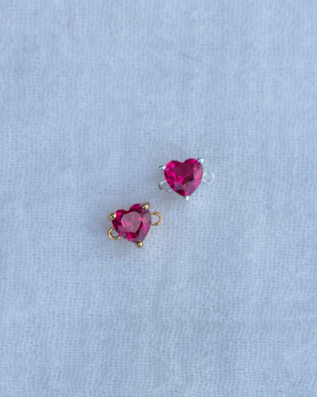 Red Heart Connector, Sterling Silver, Gold Plated, Bulk Connectors ...