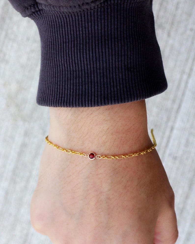4mm GENUINE Stones Birthstone Connector, 14k Gold Filled, Sterling ...