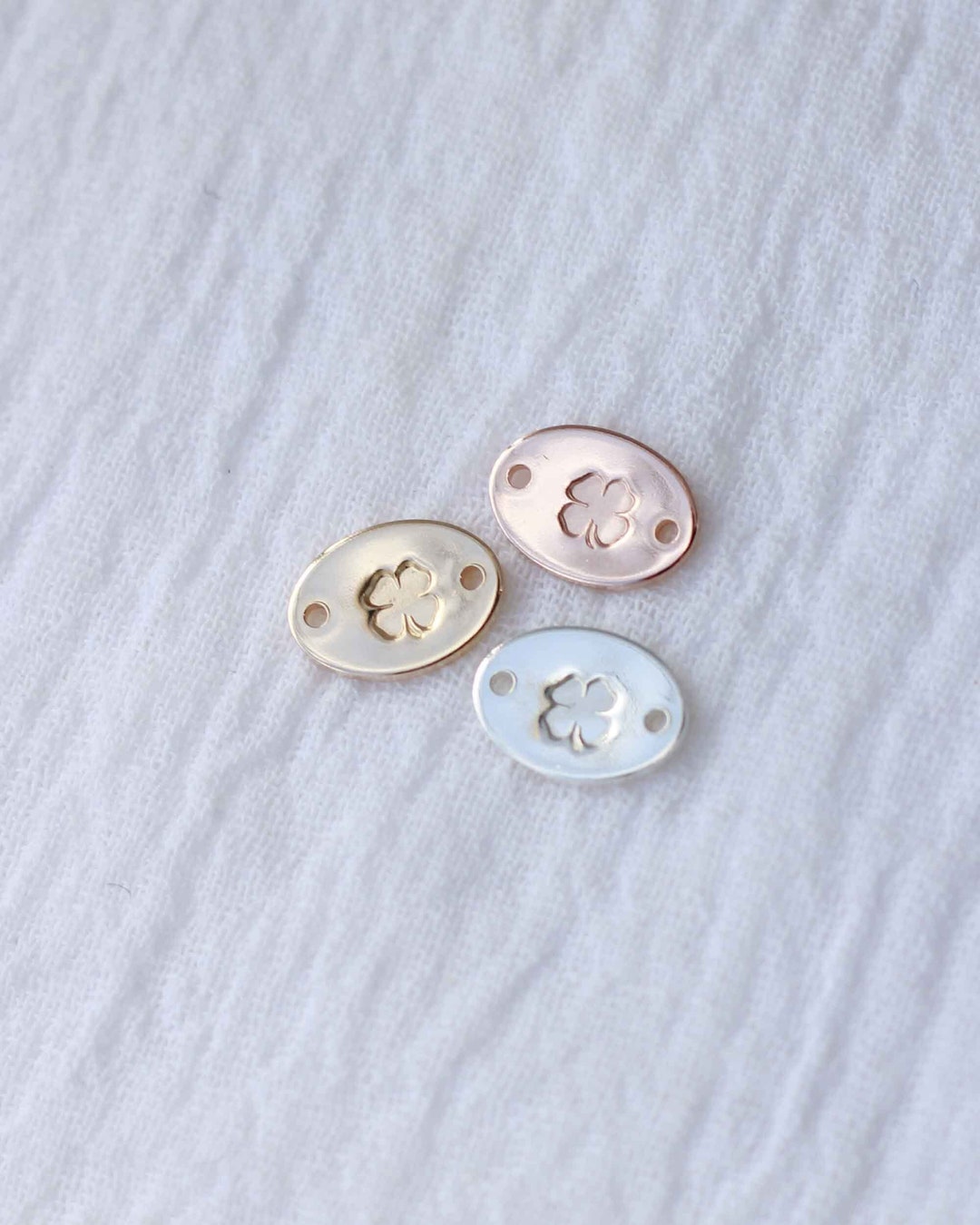 Clover Connector, Gold Filled, Rose Gold Filled, Sterling Silver ...