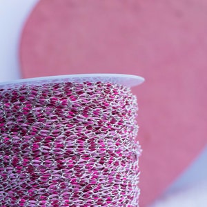 Pink Multi Color Enamel Chain, Multi Color Chain, Permanent Jewelry ...