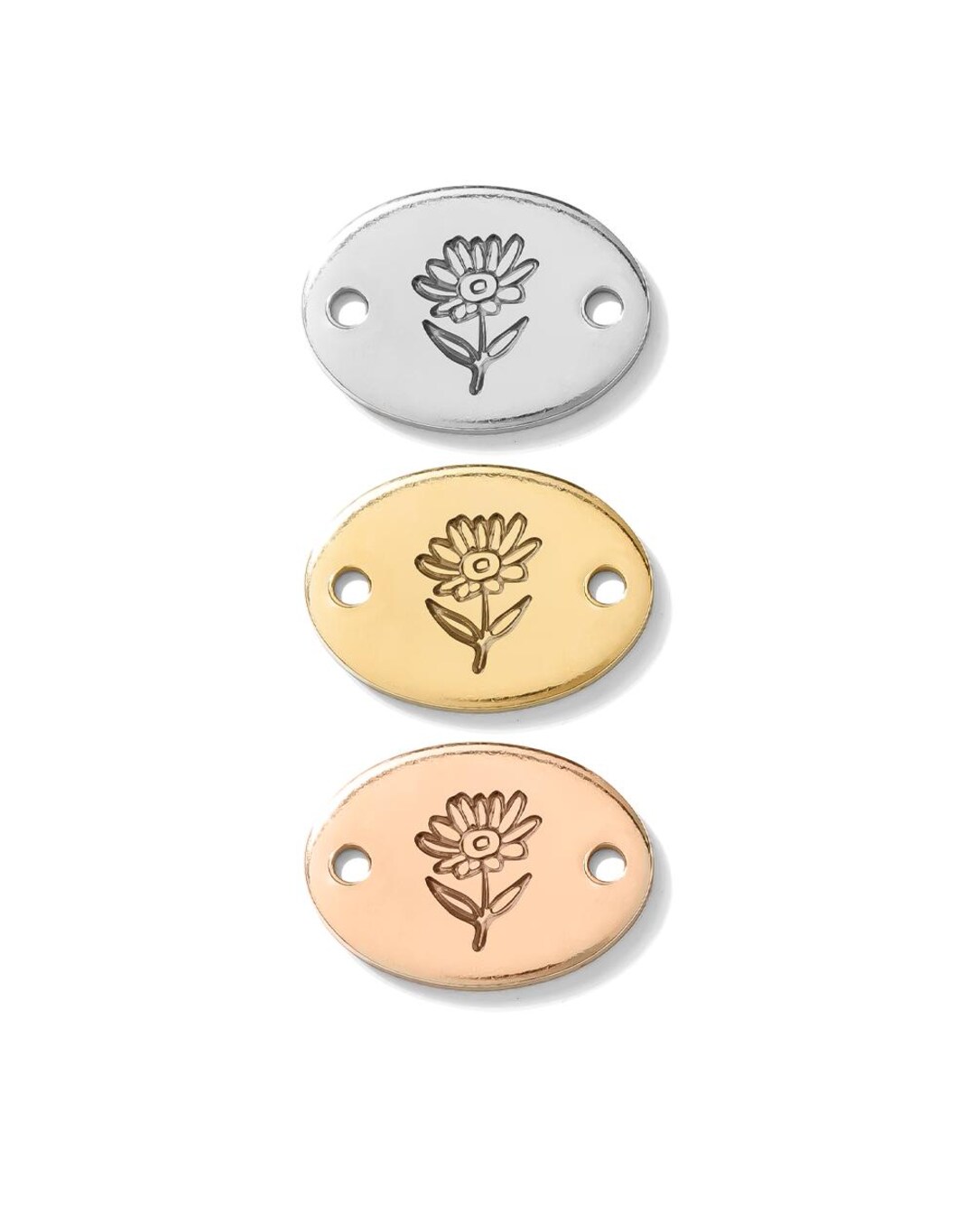 Daisy Connector, Gold Filled, Rose Gold Filled, Sterling Silver ...