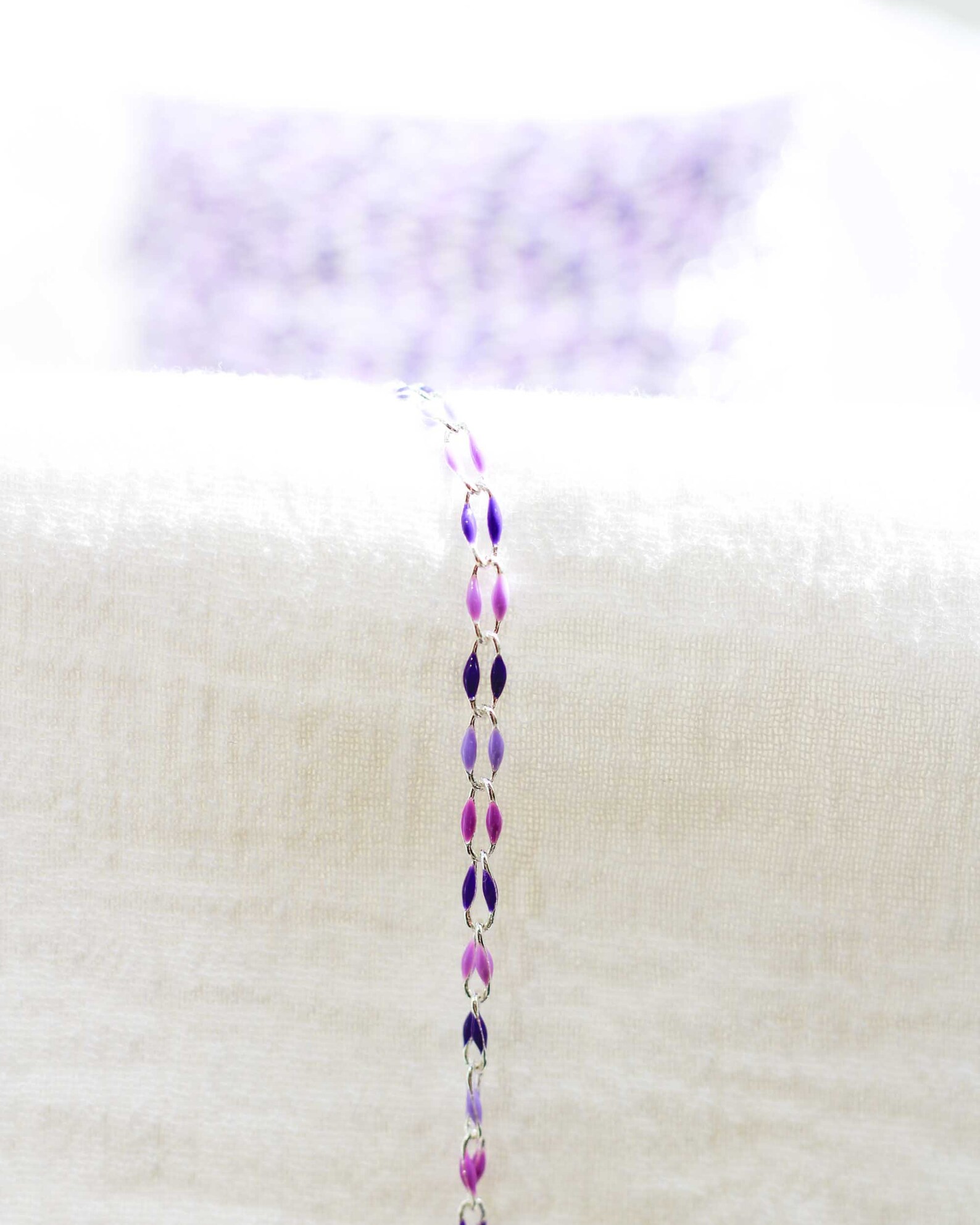 Lavender Purple Enamel Chain, Purple Colored Chain, Footage Chain ...