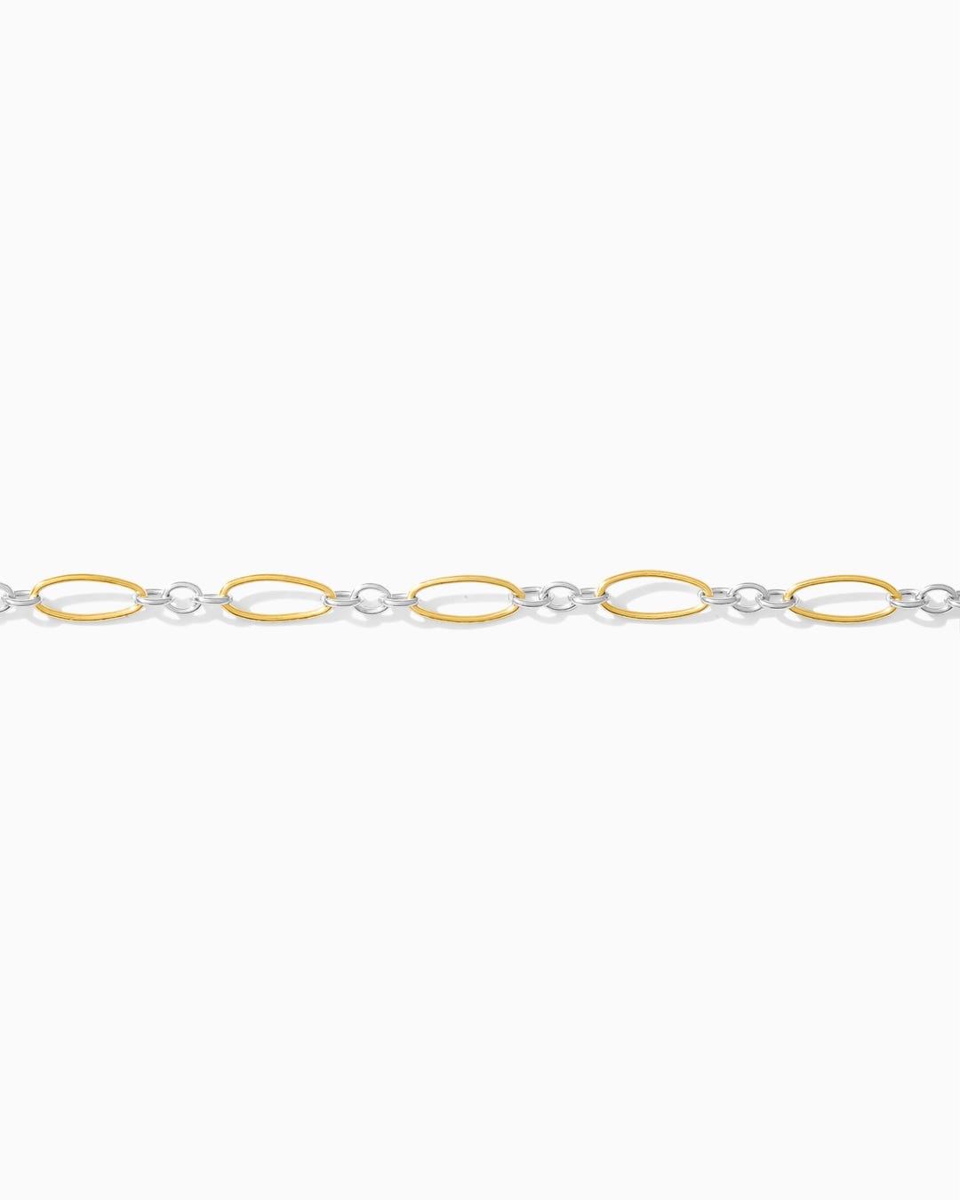 3mm Long and Short Mixed Metal Chain, 14k Gold Filled, Sterling Silver ...
