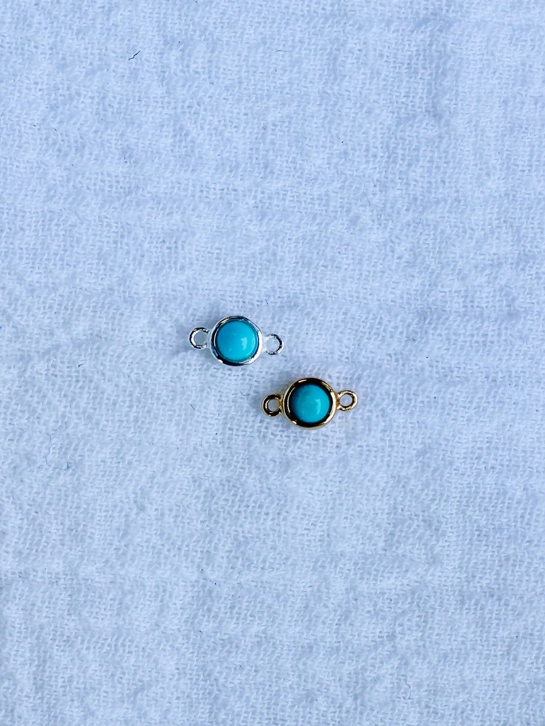 3mm Turquoise Connector, Sterling Silver, Gold Filled, Bulk Imitation ...