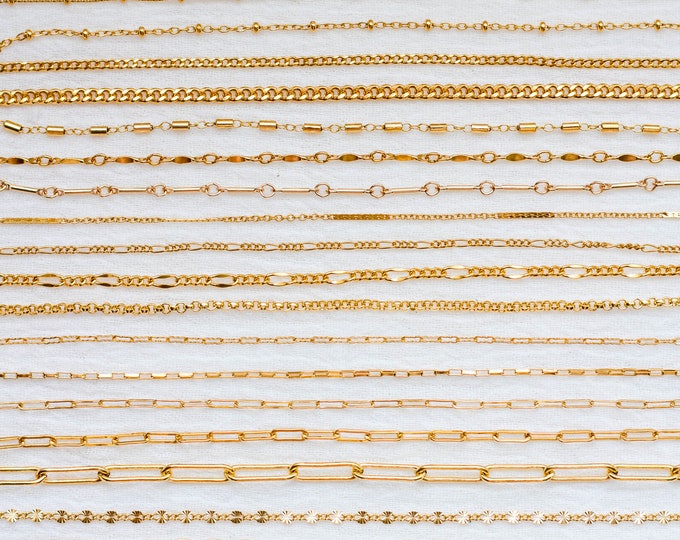 Pink Multi Color Enamel Chain, Multi Color Chain, Permanent Jewelry ...