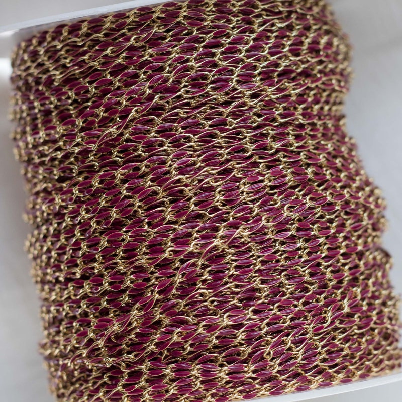 Burgundy Enamel Bracelet - Etsy