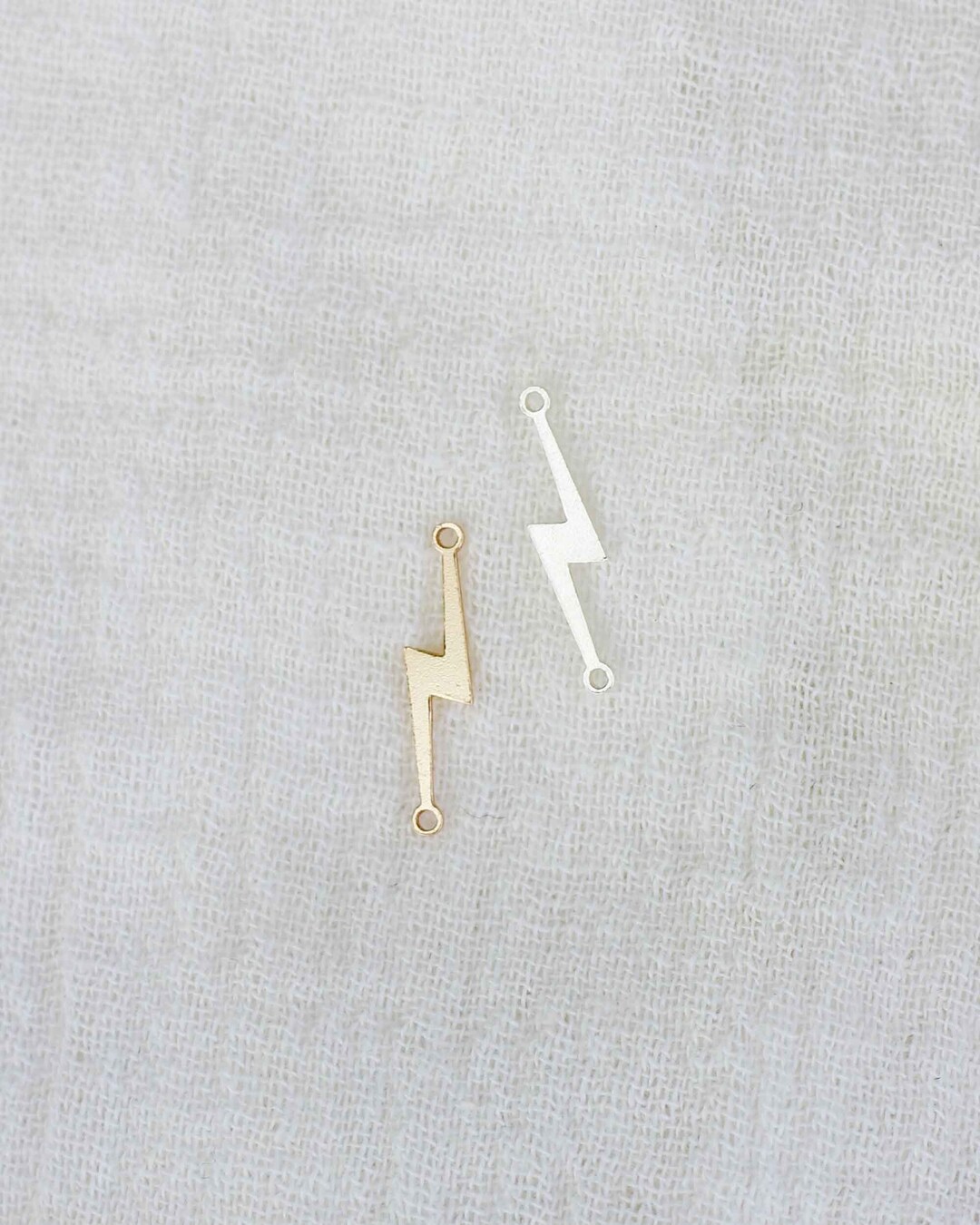 Lightning Bolt Gold Filled Connector Charm, Lightning Bolt Sterling ...