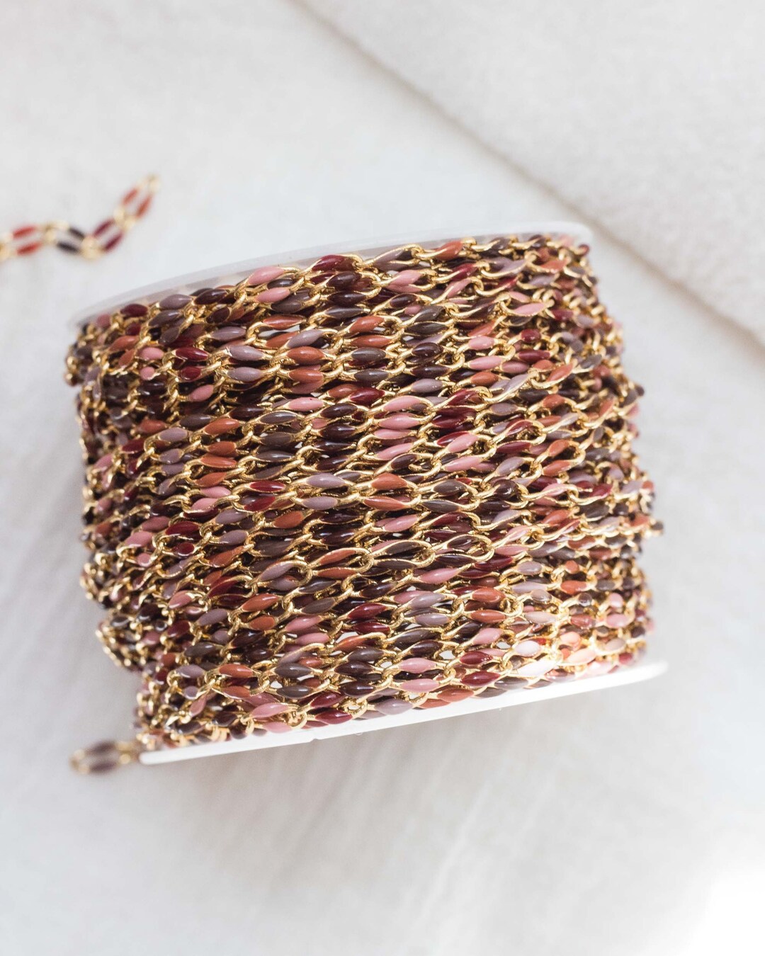 Fall Colors Multi Color Enamel Chain, Multi Color Chain, Permanent ...