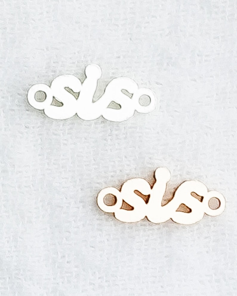 Sis Gold Filled Connector Charm, Sterling Silver Connector, Permanent ...