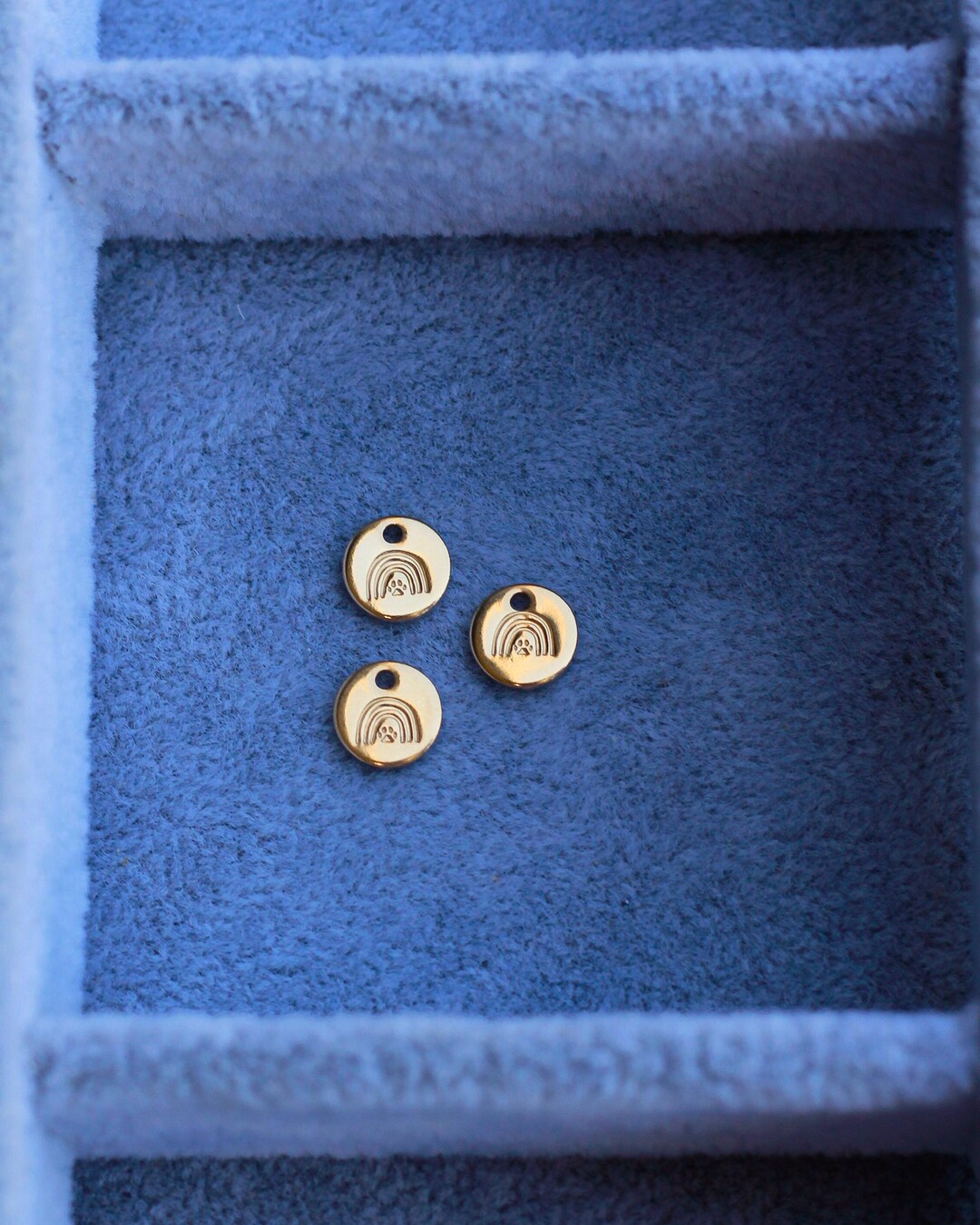 6.3mm Rainbow Bridge Charm, Gold Filled, Sterling Silver, Permanent ...