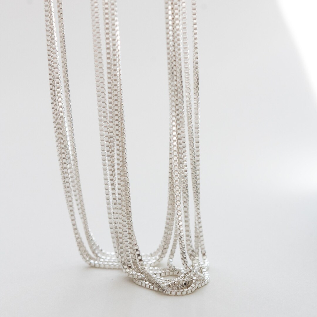 16", 18" or 20" Box Chain, Sterling Silver, Box Necklace Chain, Box ...