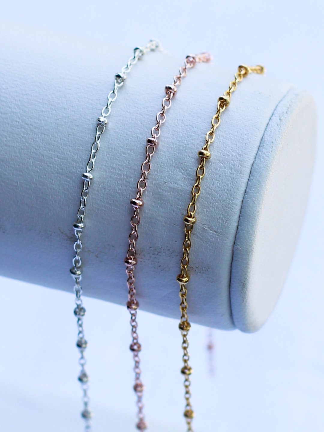 1.4mm Satellite Chain, Gold Filled, Sterling Silver, Rose Gold Filled ...
