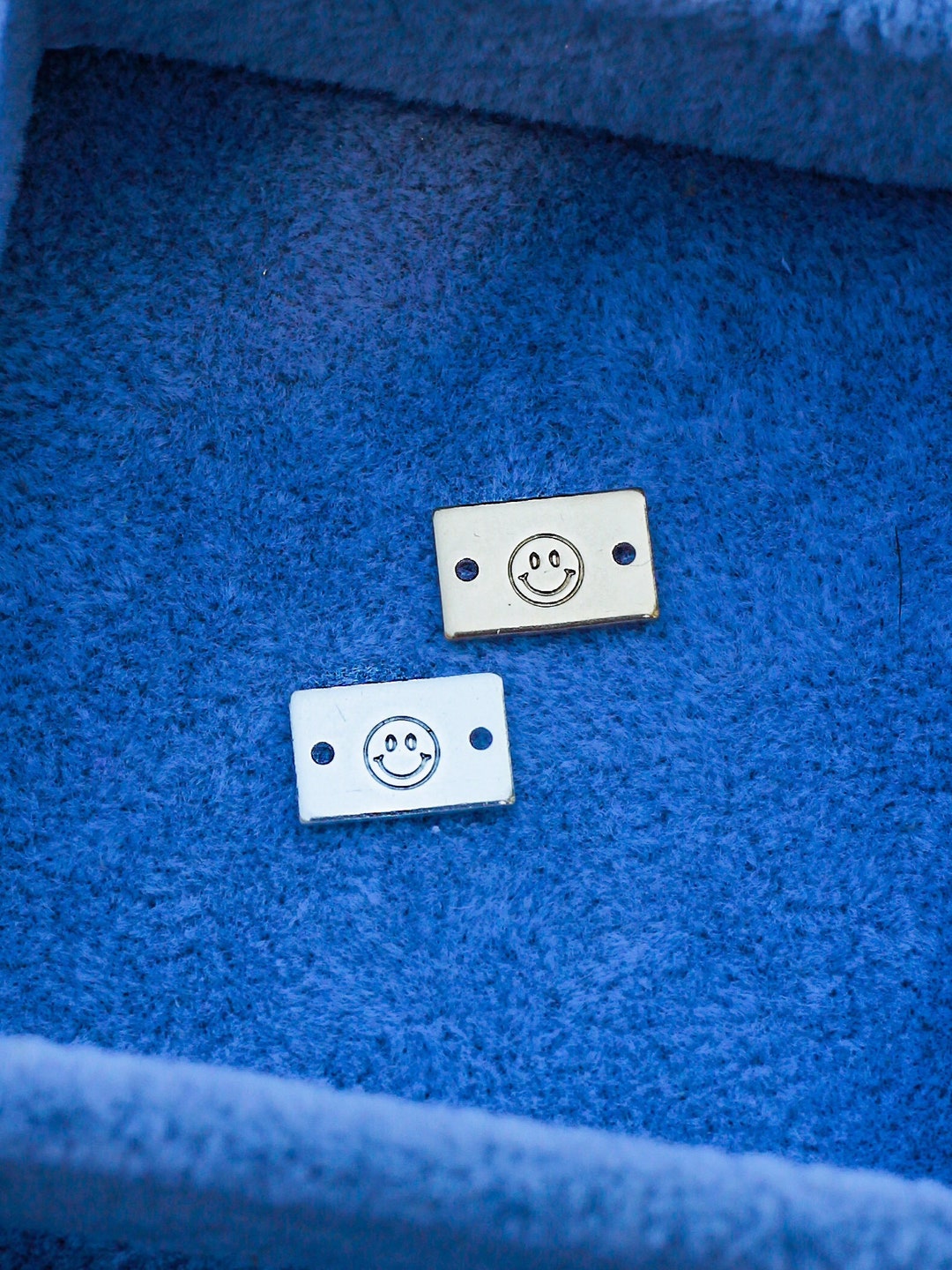 Smiley Face Mini Stamped Connector, Gold Filled, Sterling Silver ...