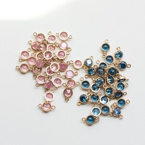 4mm Birthstone Connector, Gold Filled, Sterling Silver, Wholesale ...