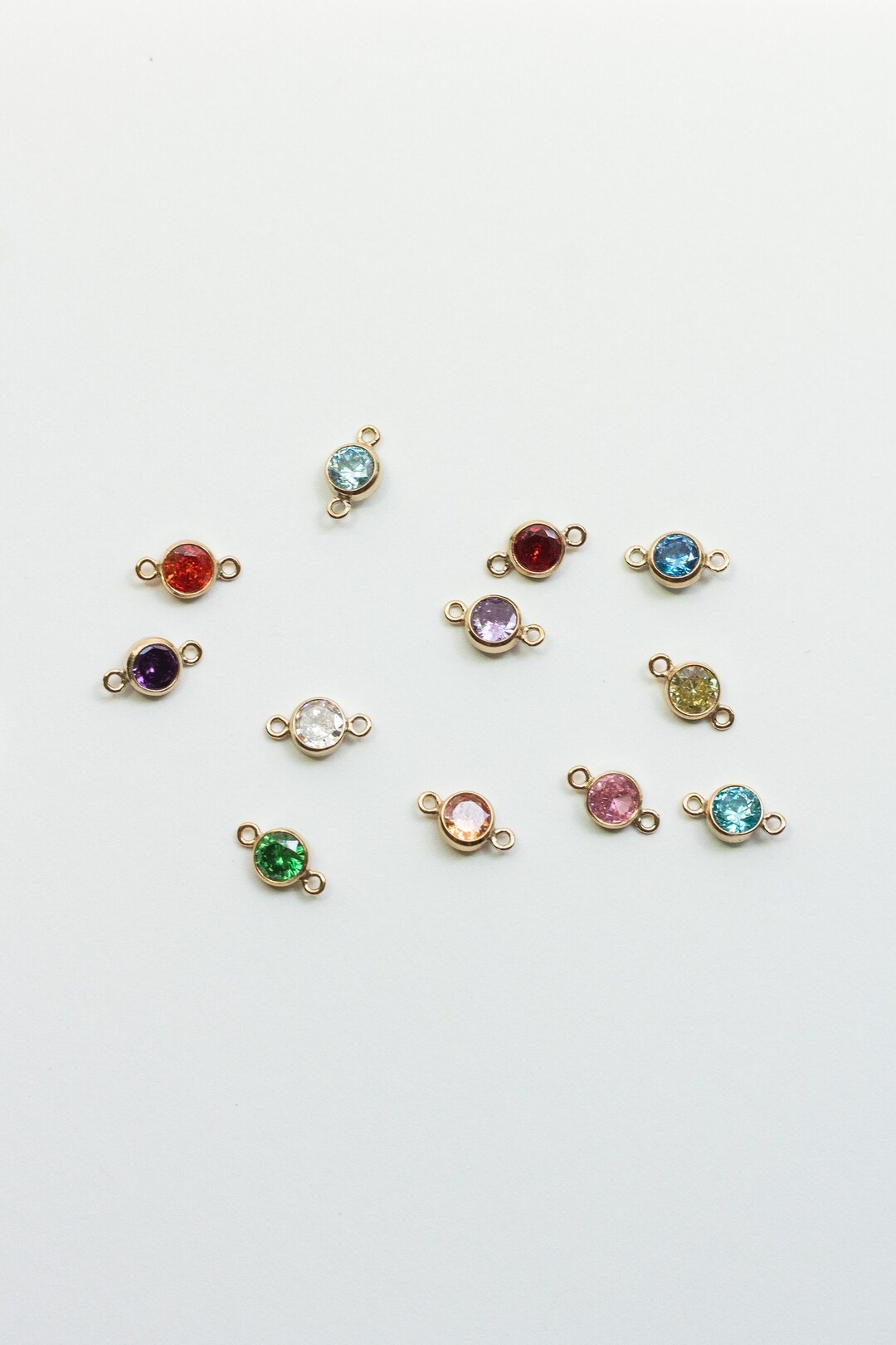 4mm Birthstone Connector, Gold Filled, Sterling Silver, Wholesale ...