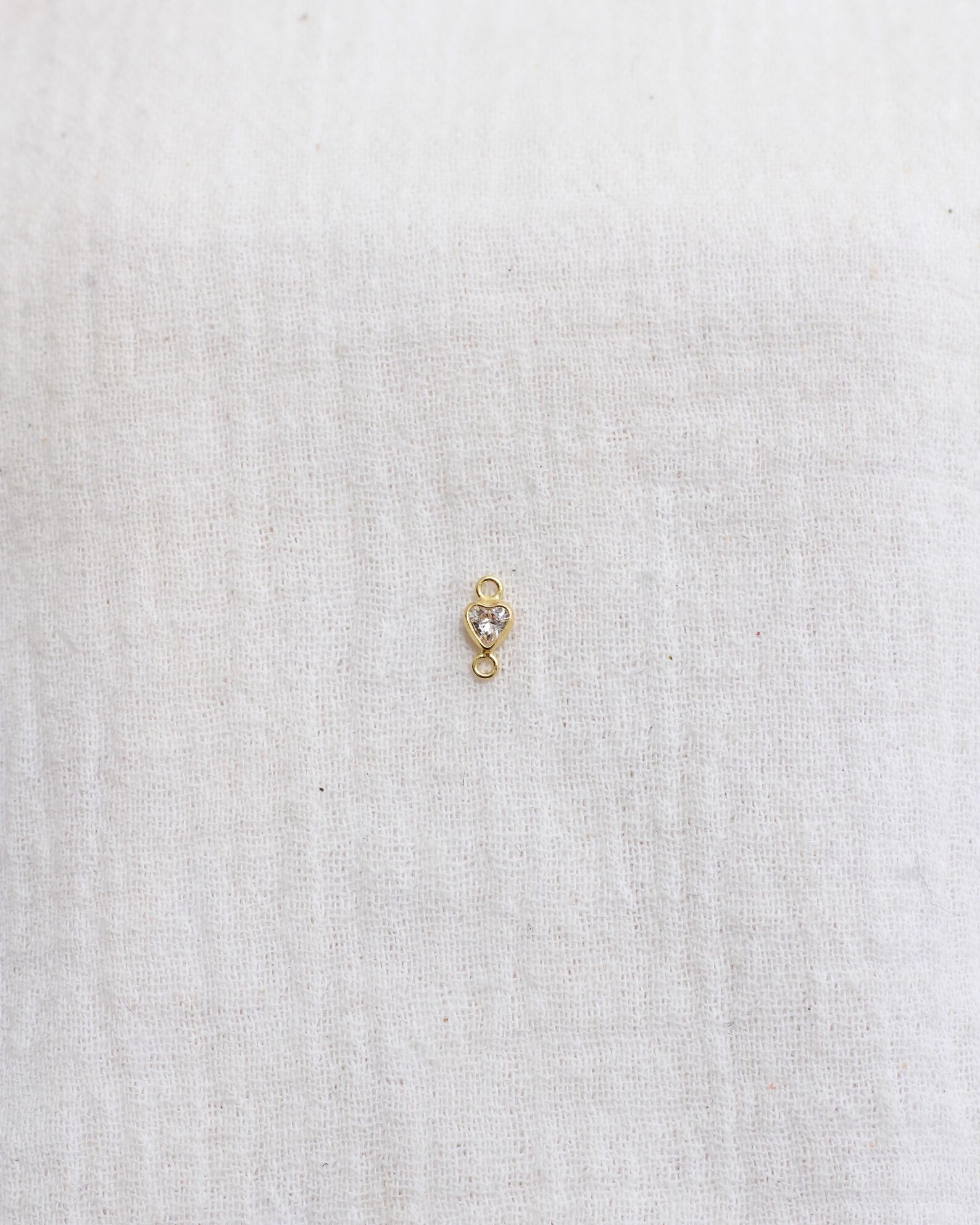 3mm Heart Bezel Connector Vertical, Gold Filled, Sterling Silver ...