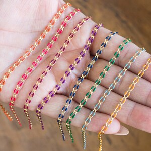 Sample Enamel Chain, Gold Plated, Silver Plated, Multi Color Chain ...