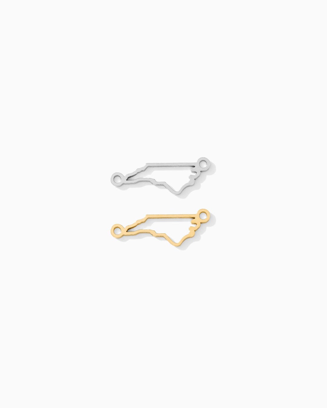 North Carolina Connector Charm, 4.28mm, Sterling Silver, 14k Gold ...
