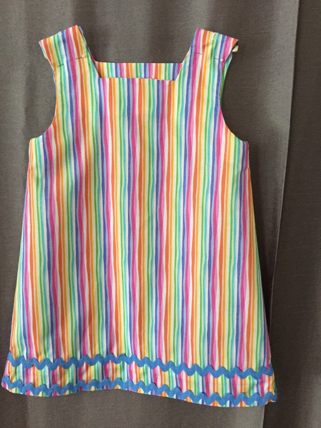 Bright Colored Stripe Sundress - Etsy