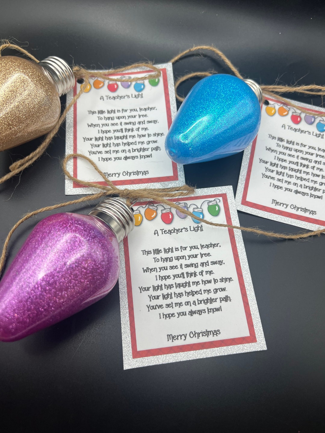 Teacher Ornament / Light Bulb / Great Influence / Teacher Gift ...