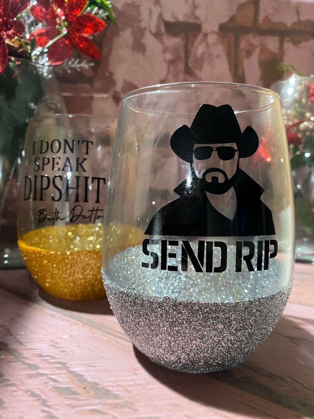 Yellowstone Inspired Wine Glass / Beth Dutton / Send Rip / Wine Glass ...