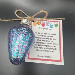 Teacher Ornament / Light Bulb / Great Influence / Teacher Gift ...