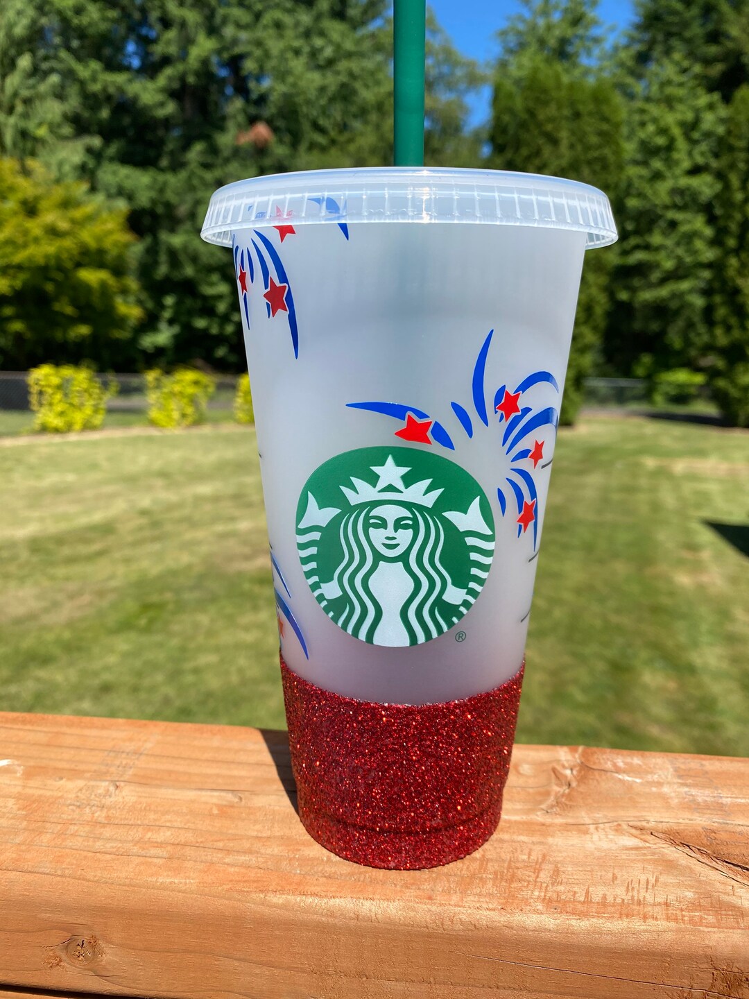 Firework Themed / Cold Cup / Coffee Cold Cup / Glitter Coffee Cold Up ...