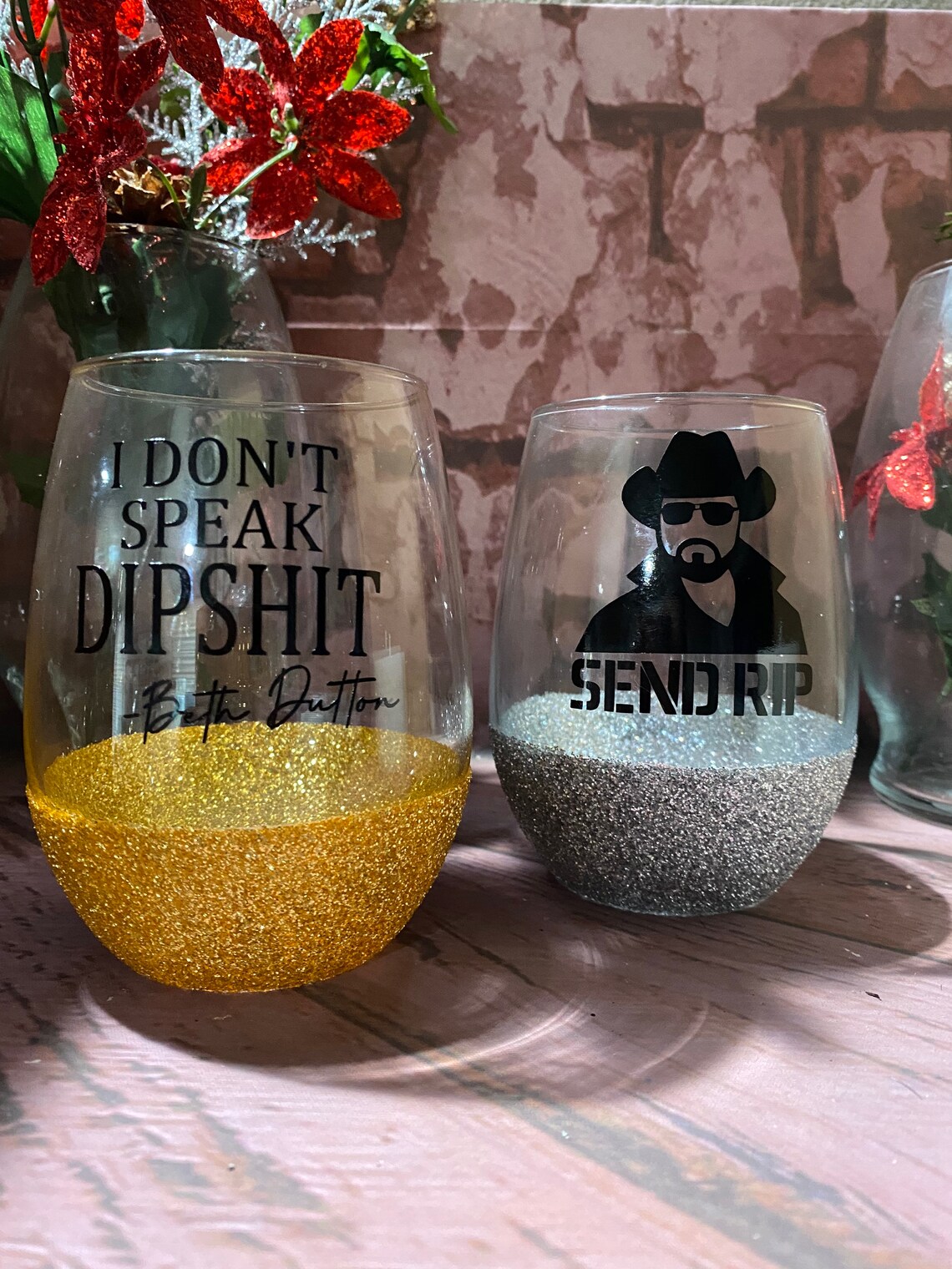 Yellowstone Inspired Wine Glass / Beth Dutton / Send Rip / - Etsy