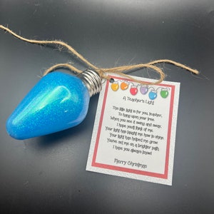 Teacher Ornament / Light Bulb / Great Influence / Teacher Gift ...