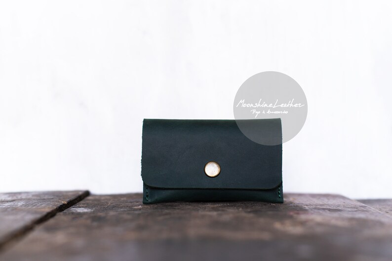 PERSONALIZED Leather Mini Wallet Small Leather Wallet Card - Etsy