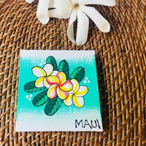 Hand Painted Mini Canvas Magnet: Personalized Fridge Decor (3x3 Inches ...