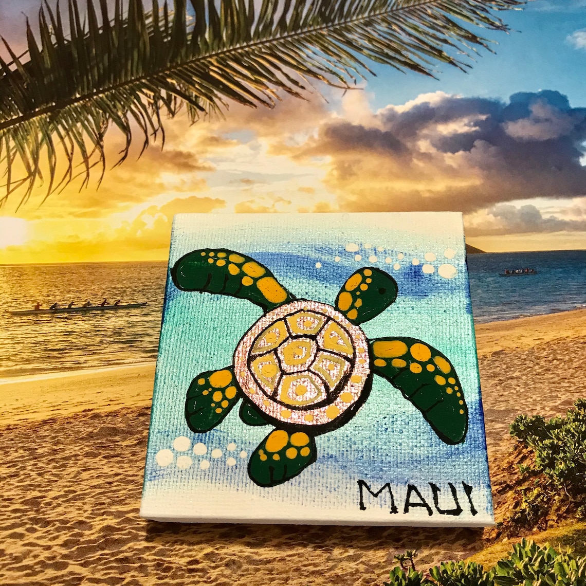 Hand Painted Mini Canvas Magnet Miniature Personalized | Etsy