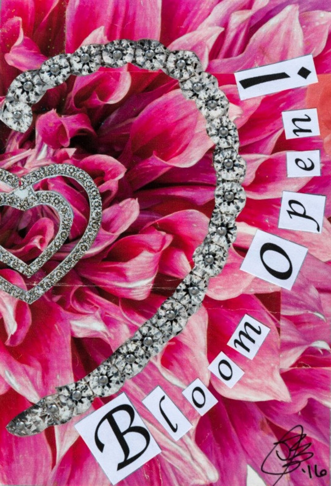 Bloom Open Prayer Card Printed With Original Mixed-media - Etsy