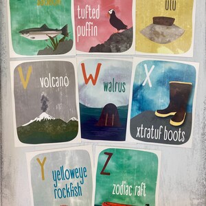 Alaska A to Z Alphabet Cards - Etsy