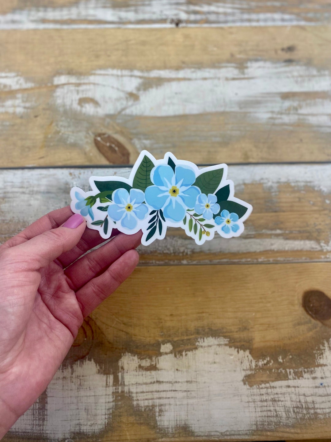 Forget-me-not Bunch Vinyl Sticker - Etsy