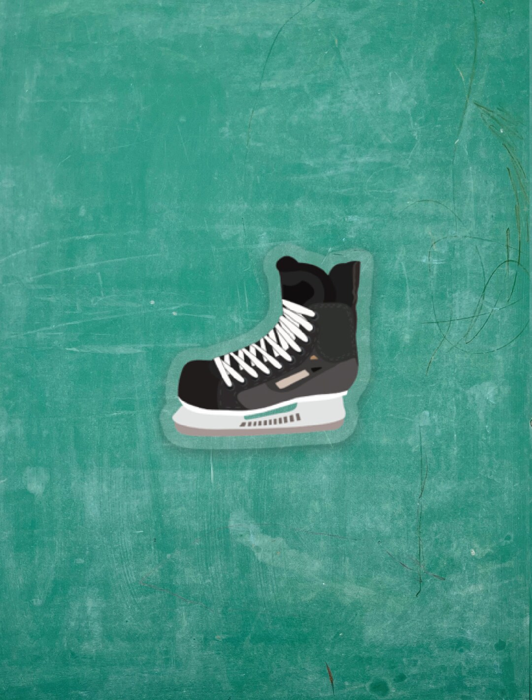 Hockey Skate Tiny Viny Sticker Etsy