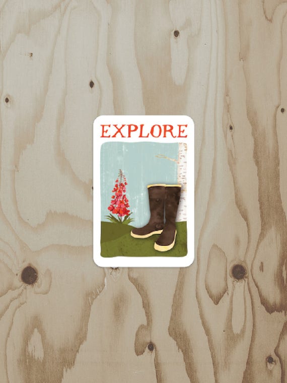 Explore Vinyl Sticker | Etsy