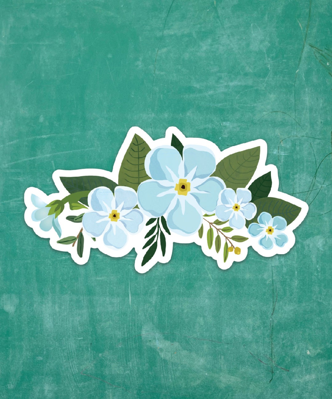 Forget-me-not Bunch - Vinyl Sticker - Etsy