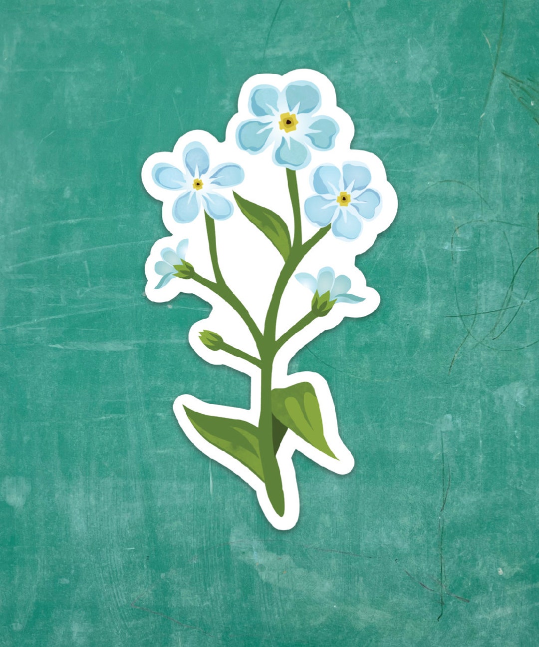 Forget-me-not Bouquet - Vinyl Sticker - Etsy