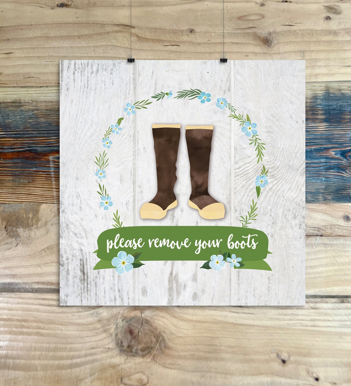 Please Remove Your Boots - Art Print - Etsy