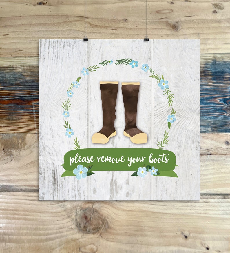 Please Remove Your Boots - Art Print - Etsy