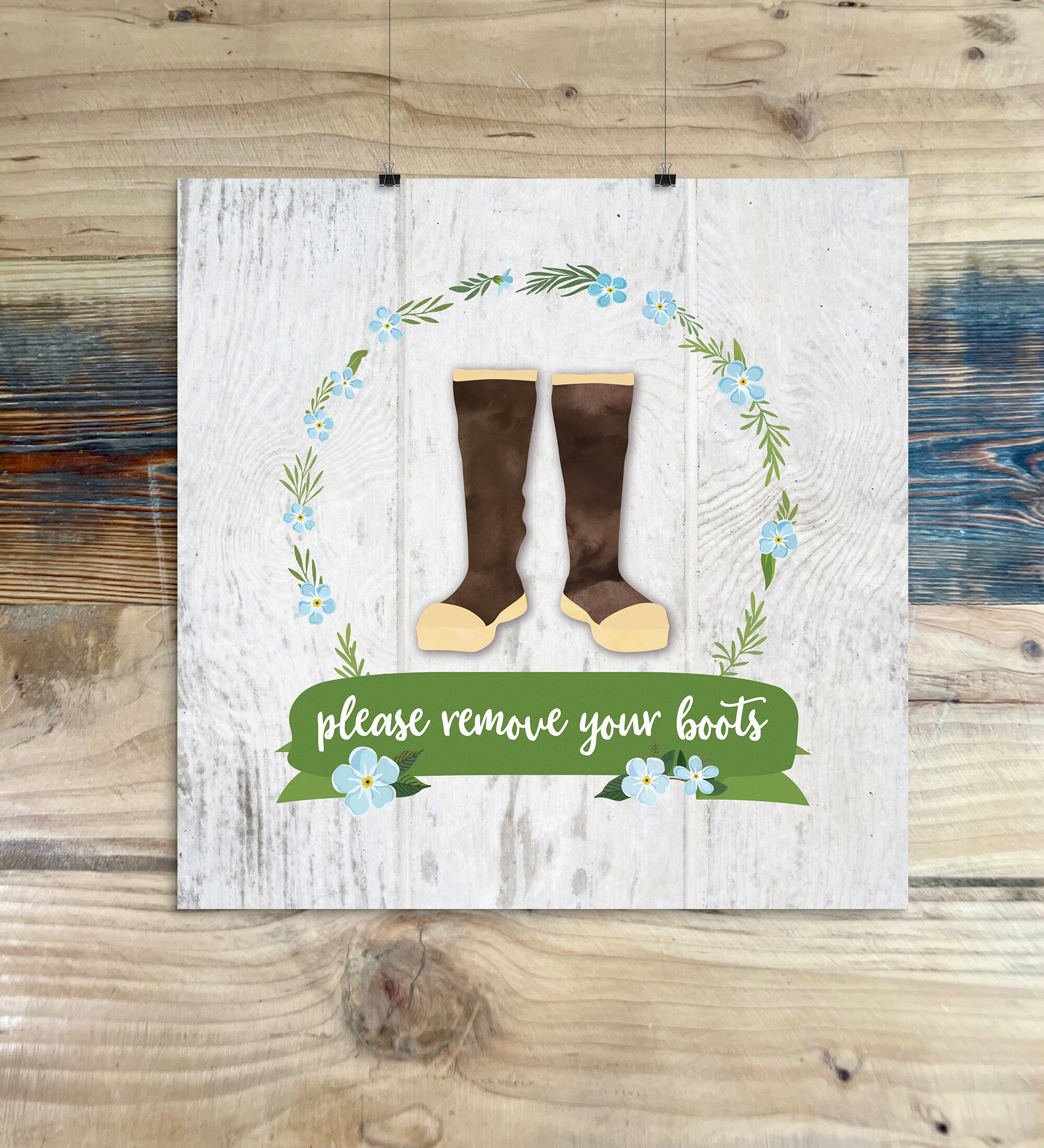Please Remove Your Boots - Art Print - Etsy