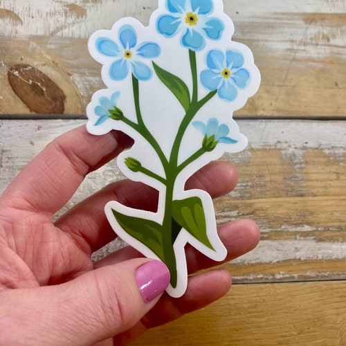 Forget-me-not Bunch Vinyl Sticker - Etsy