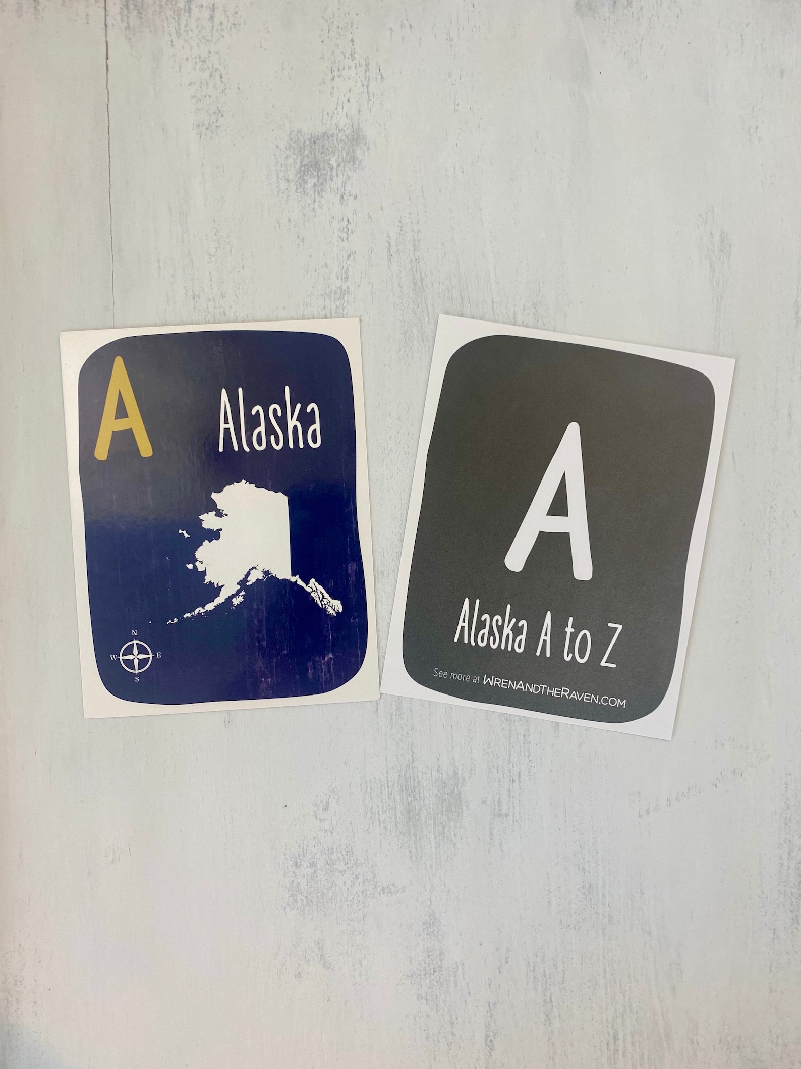 Alaska A to Z Alphabet Cards - Etsy